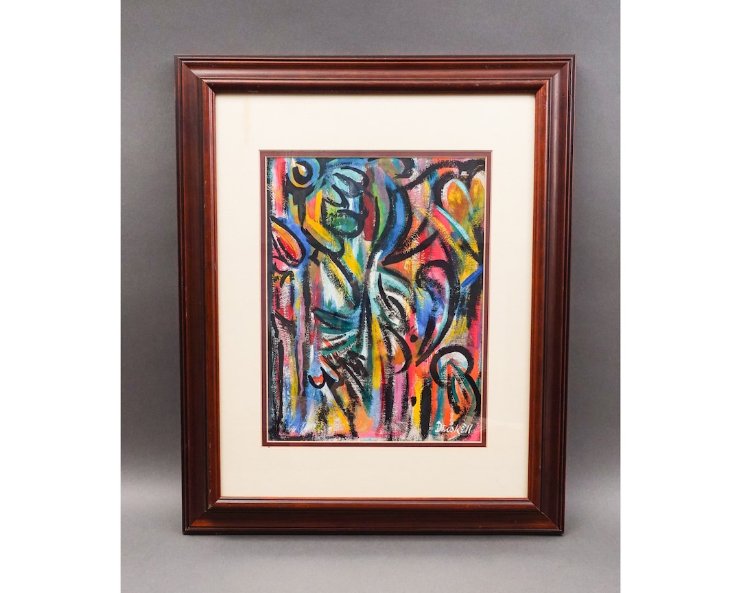 David Clyde Driskell (american, 1931-2020) Signed Oil on Paper Painting ...