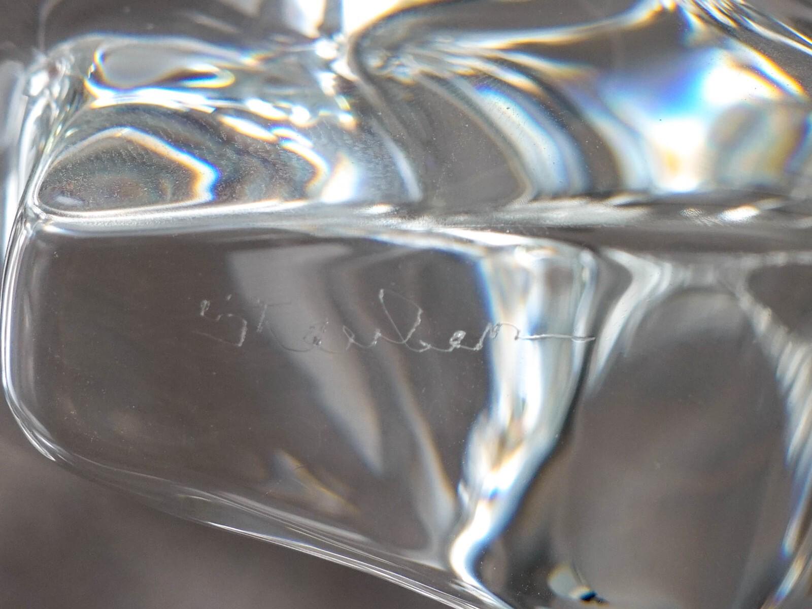 Steuben Crystal Signed Peter Drobny Full Gallop Horse Glass Figurine ...