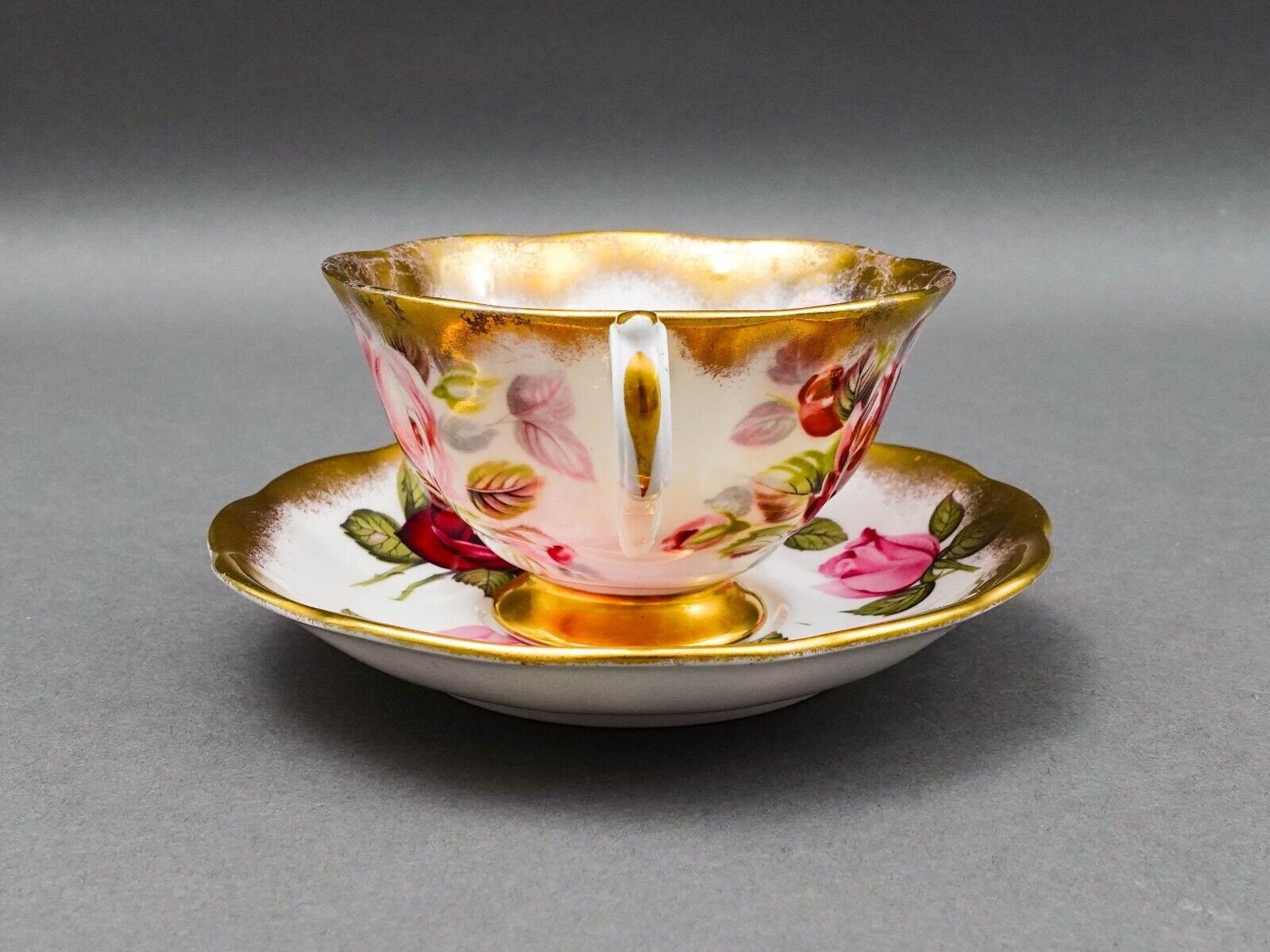 Royal Albert England Summer Bounty Series Ruby Tea Cup & Saucer - Etsy