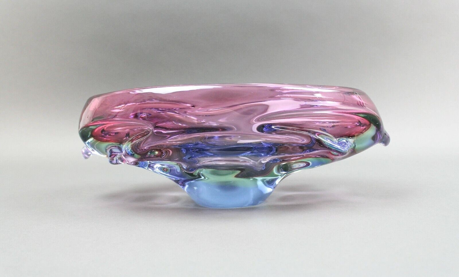 Jan Beranek Skrdlovice Czech Art Glass Sommerso Red Core Large - Etsy