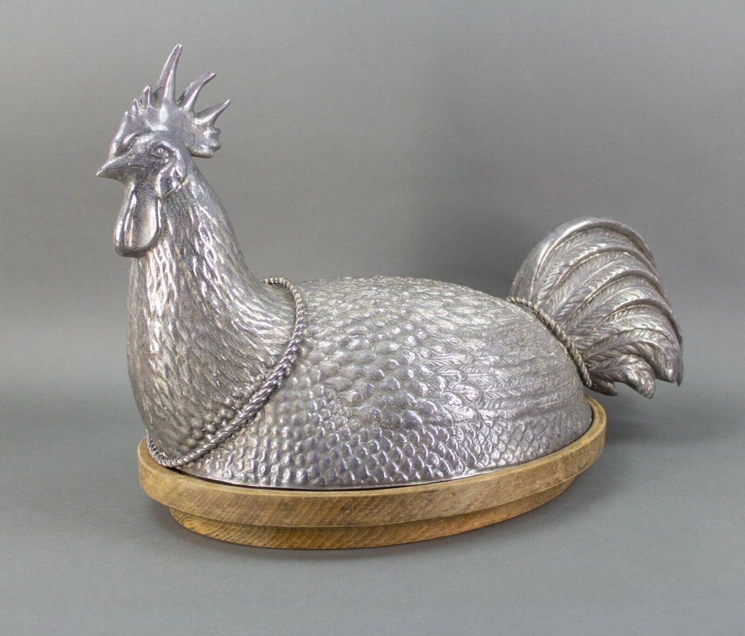 Valenti Spain Rare Vintage Silver Plated Rooster Covered Serving Set 26 ...