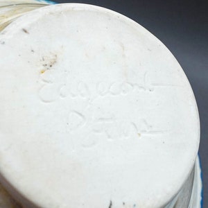 Edgecomb Potters Maine Blue Green Crystalline Glazed Art Pottery Bowl ...