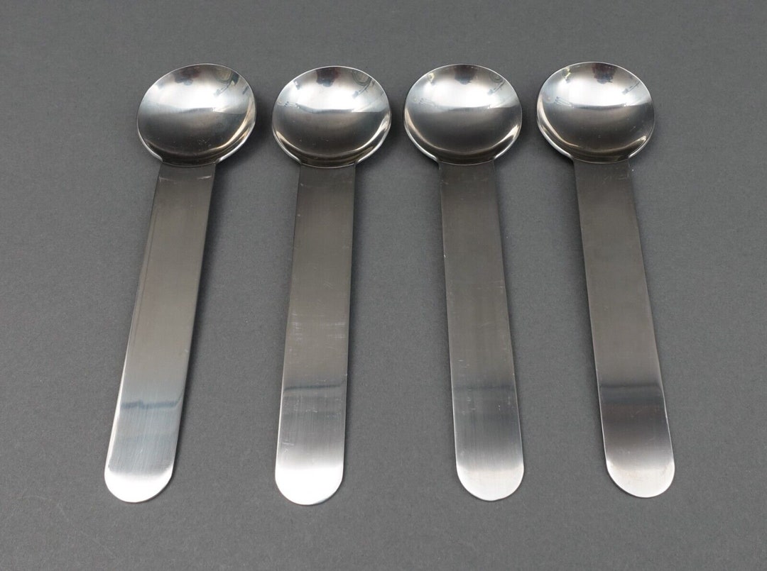 ICM Italy Sergio Asti 1970s Boca Stainless Flatware 7" Tablespoon Set ...