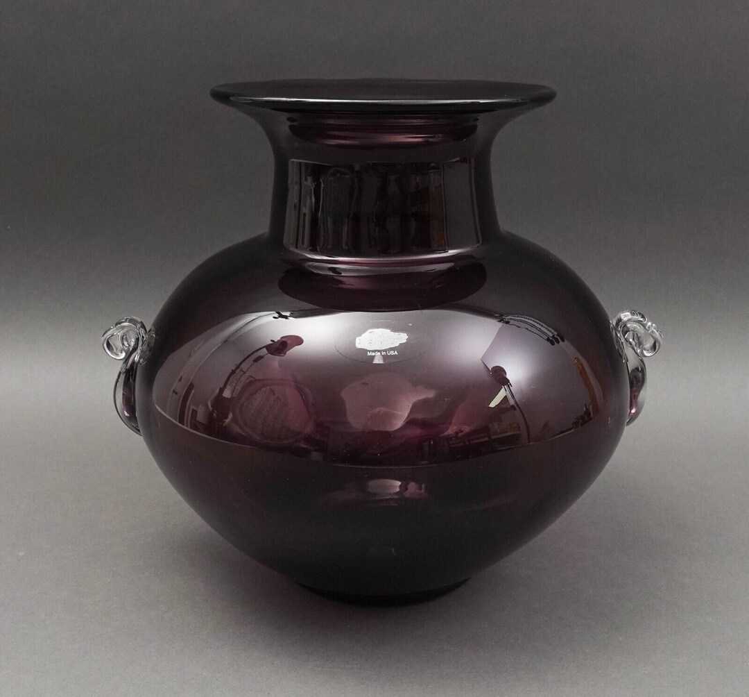 Blenko USA Richard Blenko 2008 Signed Purple Plum Amethyst Handles ...