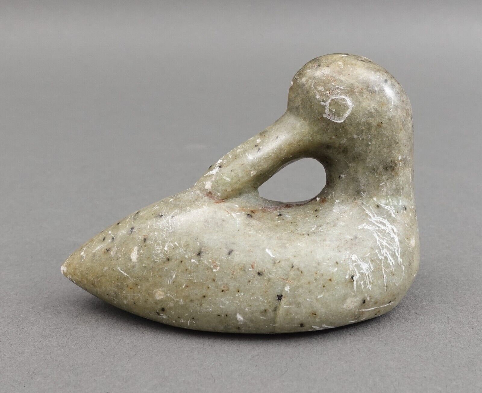 Vintage Canadian Eskimo Hand Carved Inuit Art Soapstone Bird Figurine ...