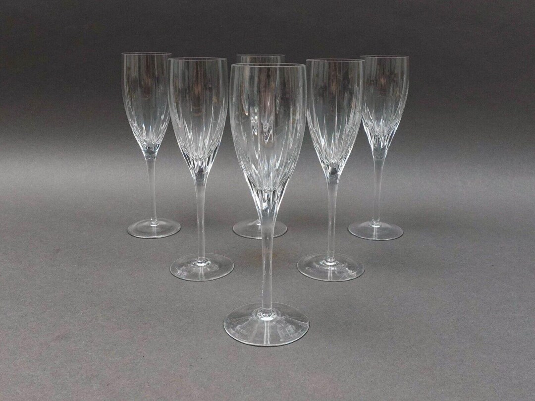 Miller Rogaska Crystal Stemware Soho 8 7/8 Champagne Flutes Glasses Set ...