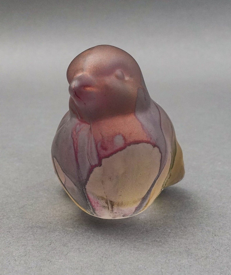 Fenton Vintage Hand Painted Satin Reuven Art Glass Bird Figurine - Etsy