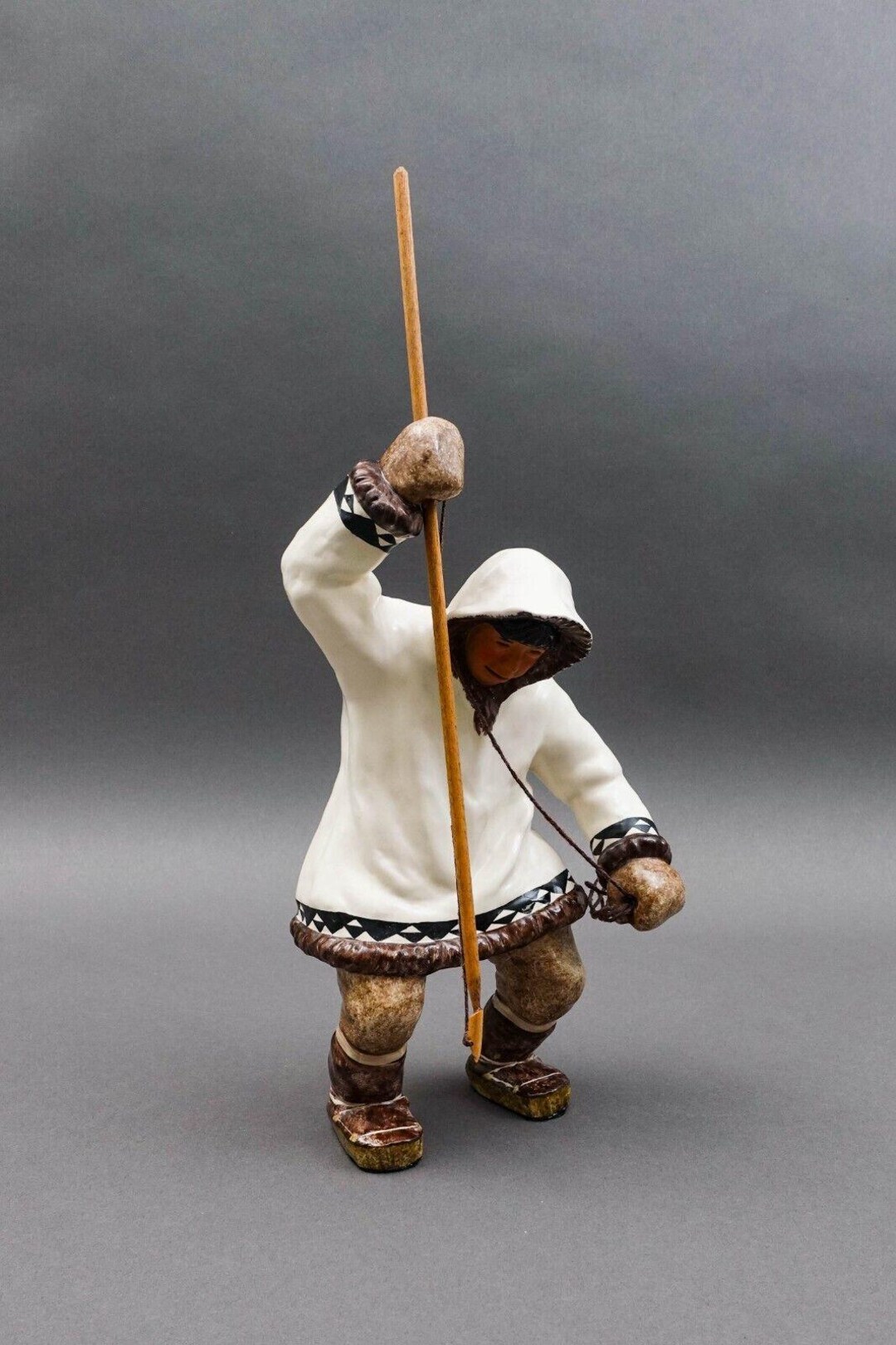 C. Alan Johnson Signed 1962 Alaskan Seal Hunter Fisherman AQ15 Figurine ...