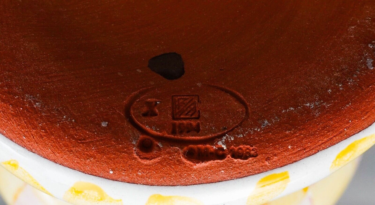 Mackenzie Childs Vintage Cayuga Hand Painted Art Pottery Footed Trumpet ...