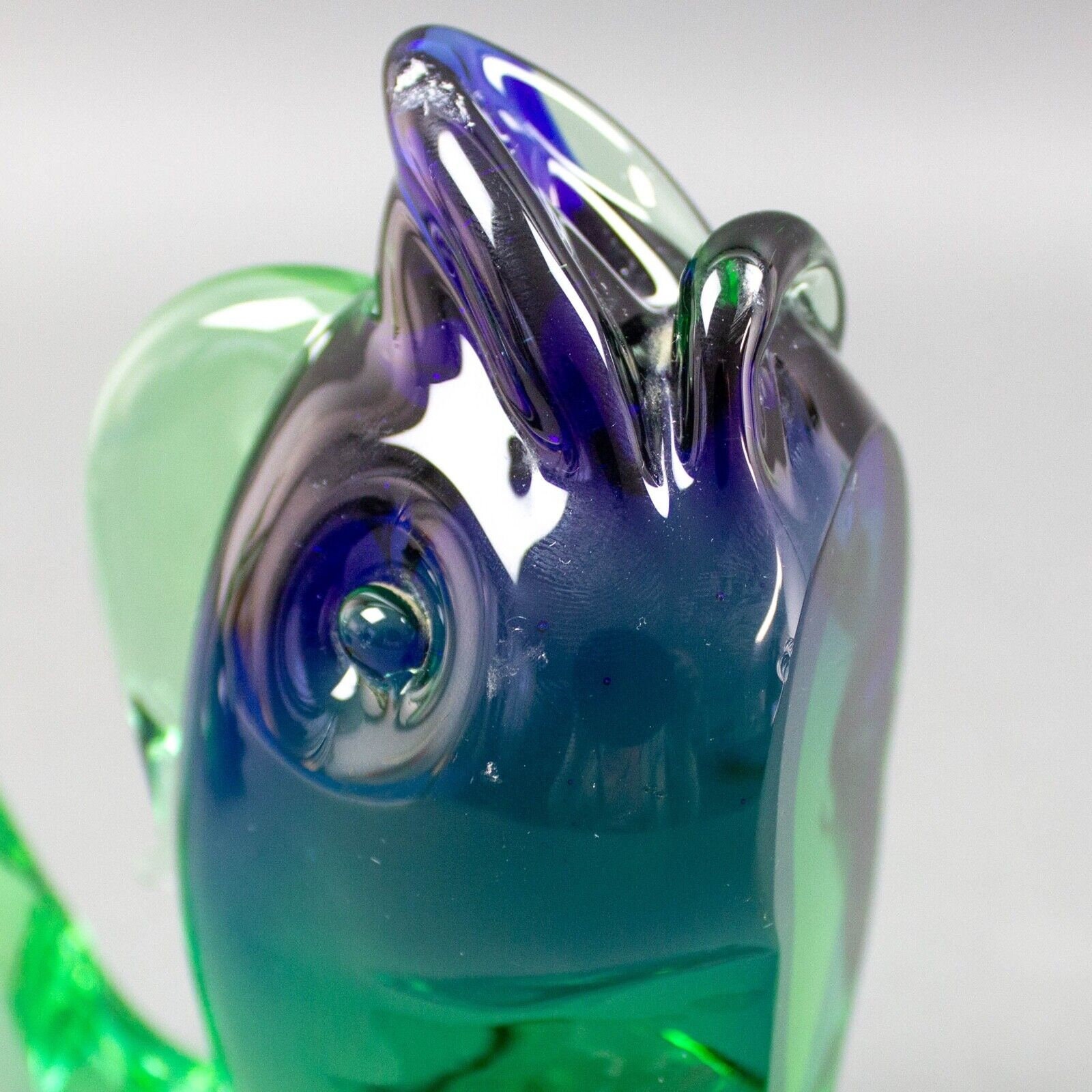 Archimede Seguso Italy Murano Glass Fish Bookends Sommerso Sculpture ...