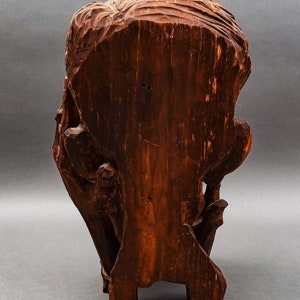 Emil Janel Sweden Signed Master American Wood Carver Large Face Figure ...