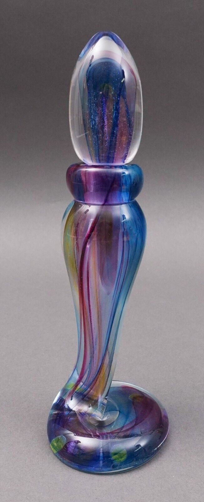 Andrew Shea Signed Hand Blown Art Glass Perfume Bottle With Dauber - Etsy