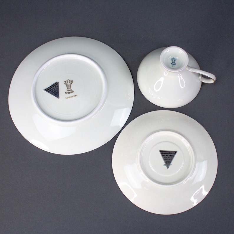 Kunst Kronach Handgemalt Berlin Crest Gold Tea Cup Saucer Luncheon ...