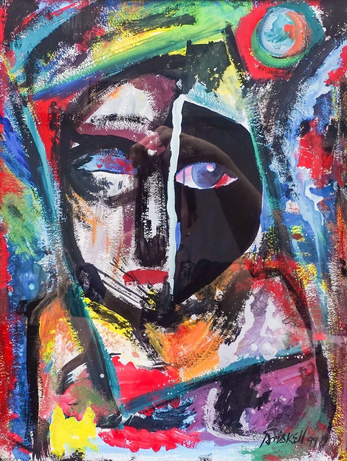 David Clyde Driskell american, 1931-2020 Signed Oil on Paper Painting ...