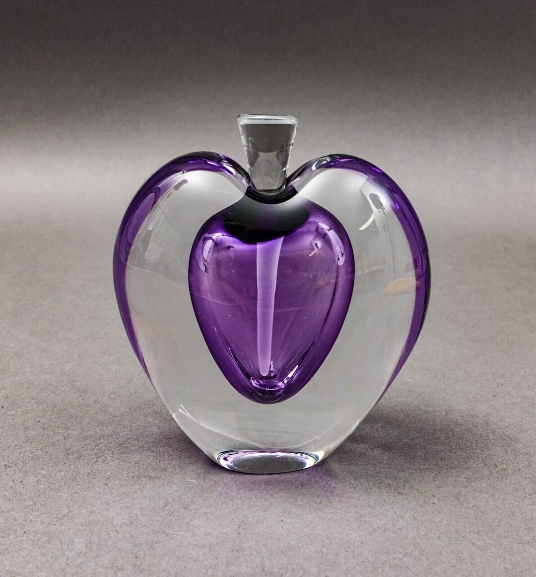 Zellique Studios Joseph Morel 1988 Signed Purple Heart Shaped Perfume ...