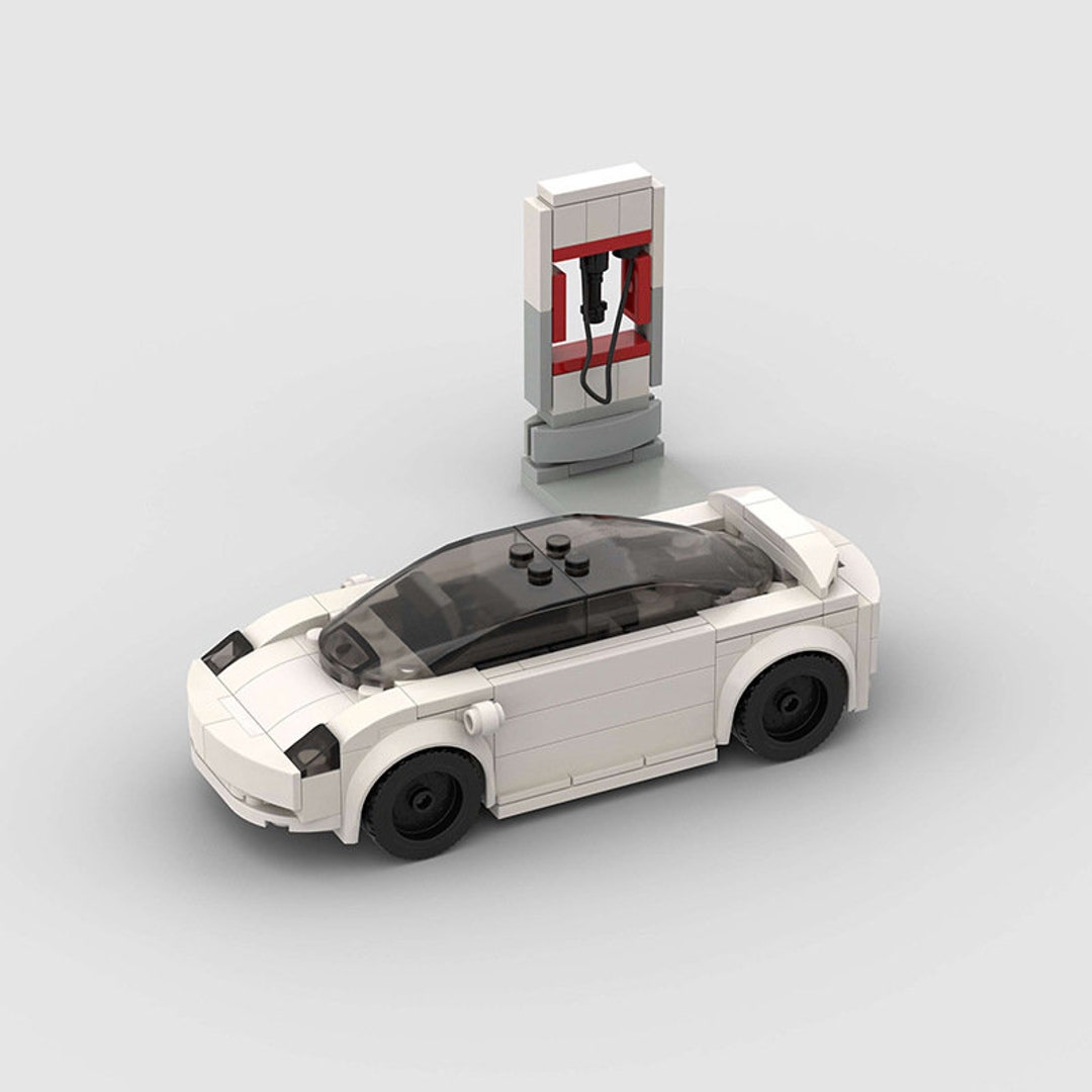 Tesla Model 3 Toy Car MOC Brick Set DIY Kit Building Blocks Education ...