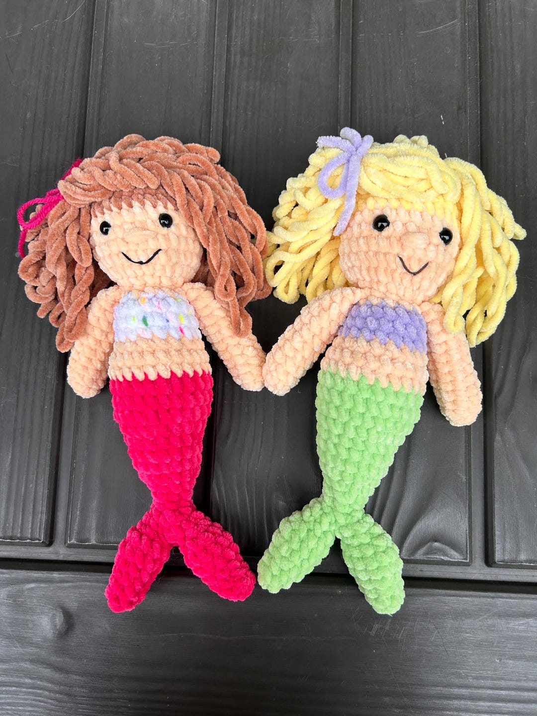 Crochet Mermaid Doll Plushie: Handmade Cuddly Gift - Etsy