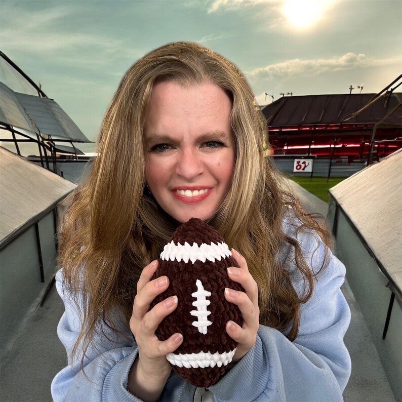 Custom Team Colors Crochet Football Plushie: Handmade Soft Baby Toy ...