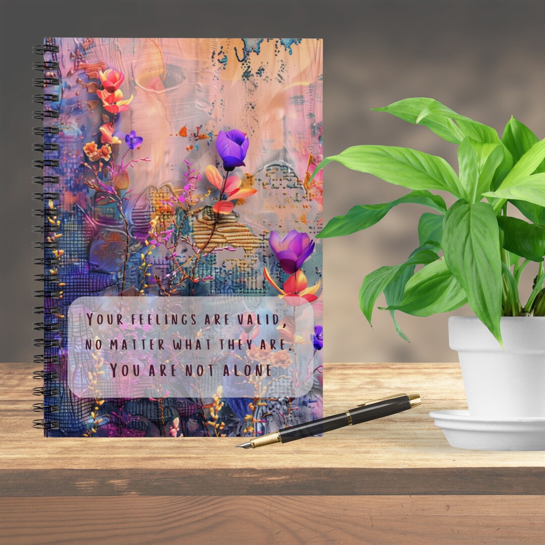 Cottagecore Flowers Journal | Wildflowers Faux Embroidery | Gift for ...