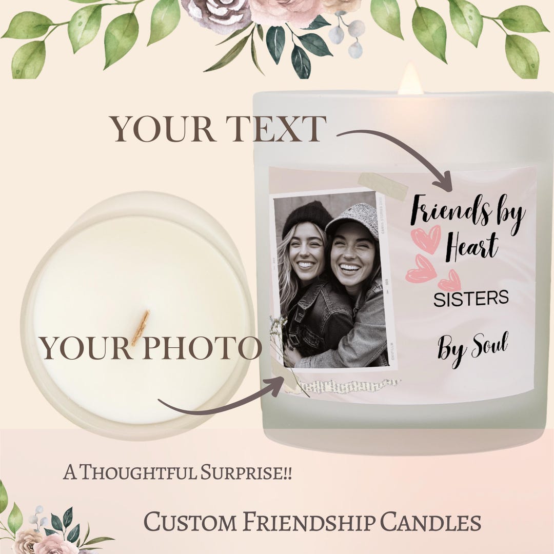 Custom Friendship Candle Best Friends Candle Gift for Friend Frosted ...