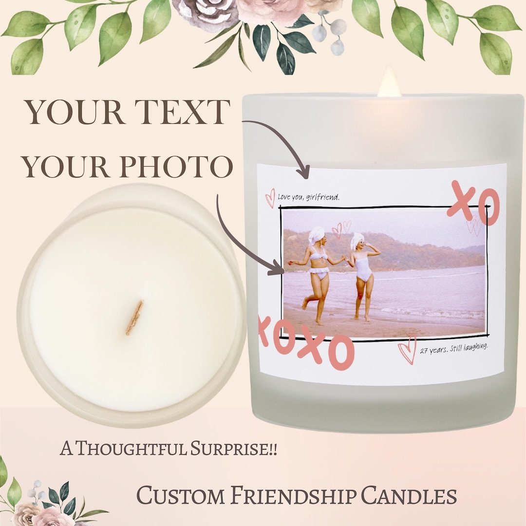 Custom Friendship Candle | Best Friend Candle | Gift for Friend ...