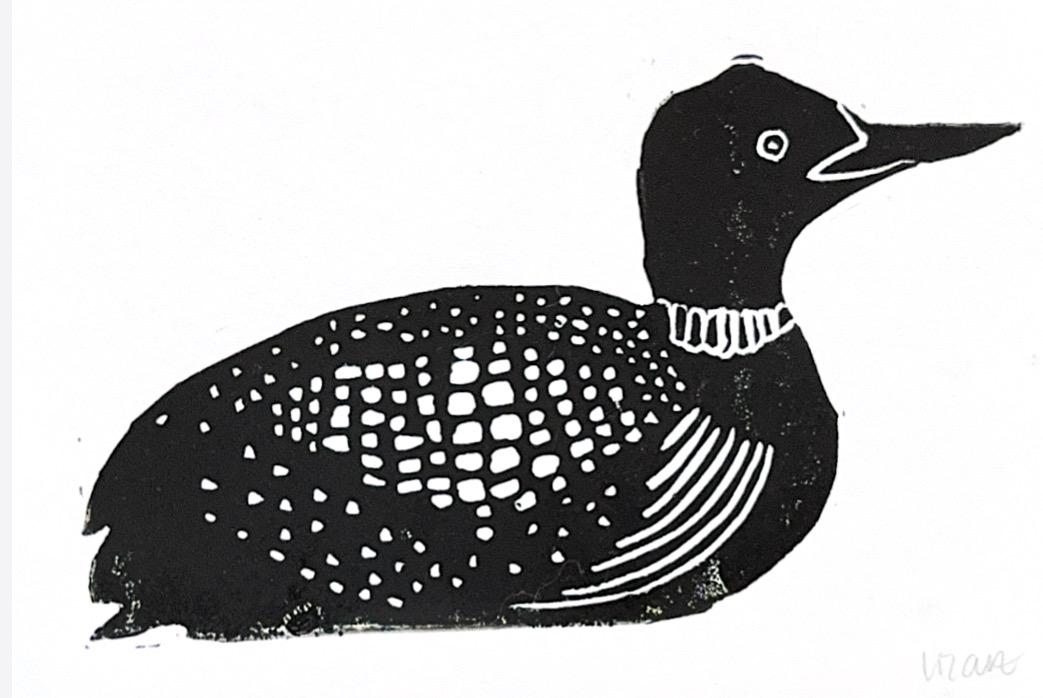 Loon Linocut Print - Etsy