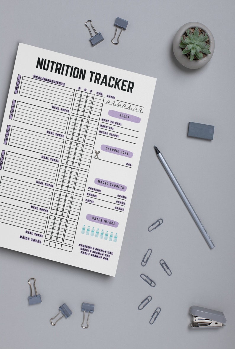 Editable Meal Planner - Digital, Printable - Meals, Calories, Macros ...