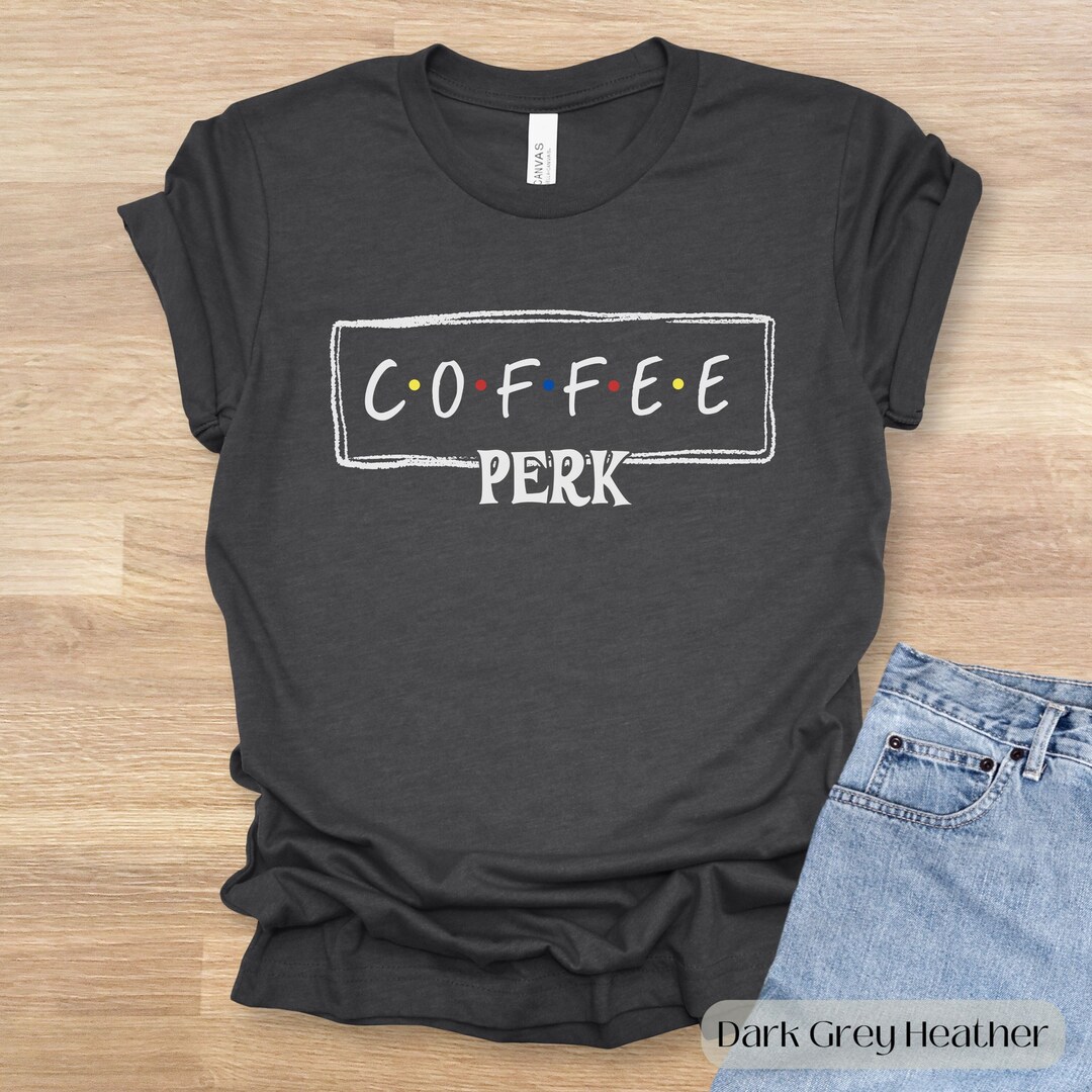 Friends Coffee Shop Shirt, Friends Show Font Dots Tshirt, Coffee Lover ...
