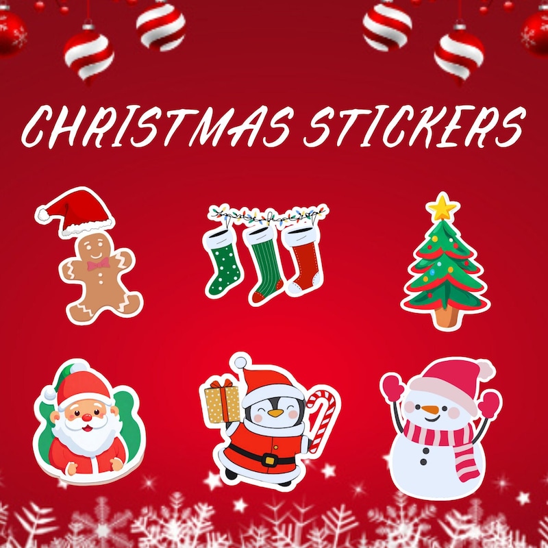 Christmas Stickers - Etsy