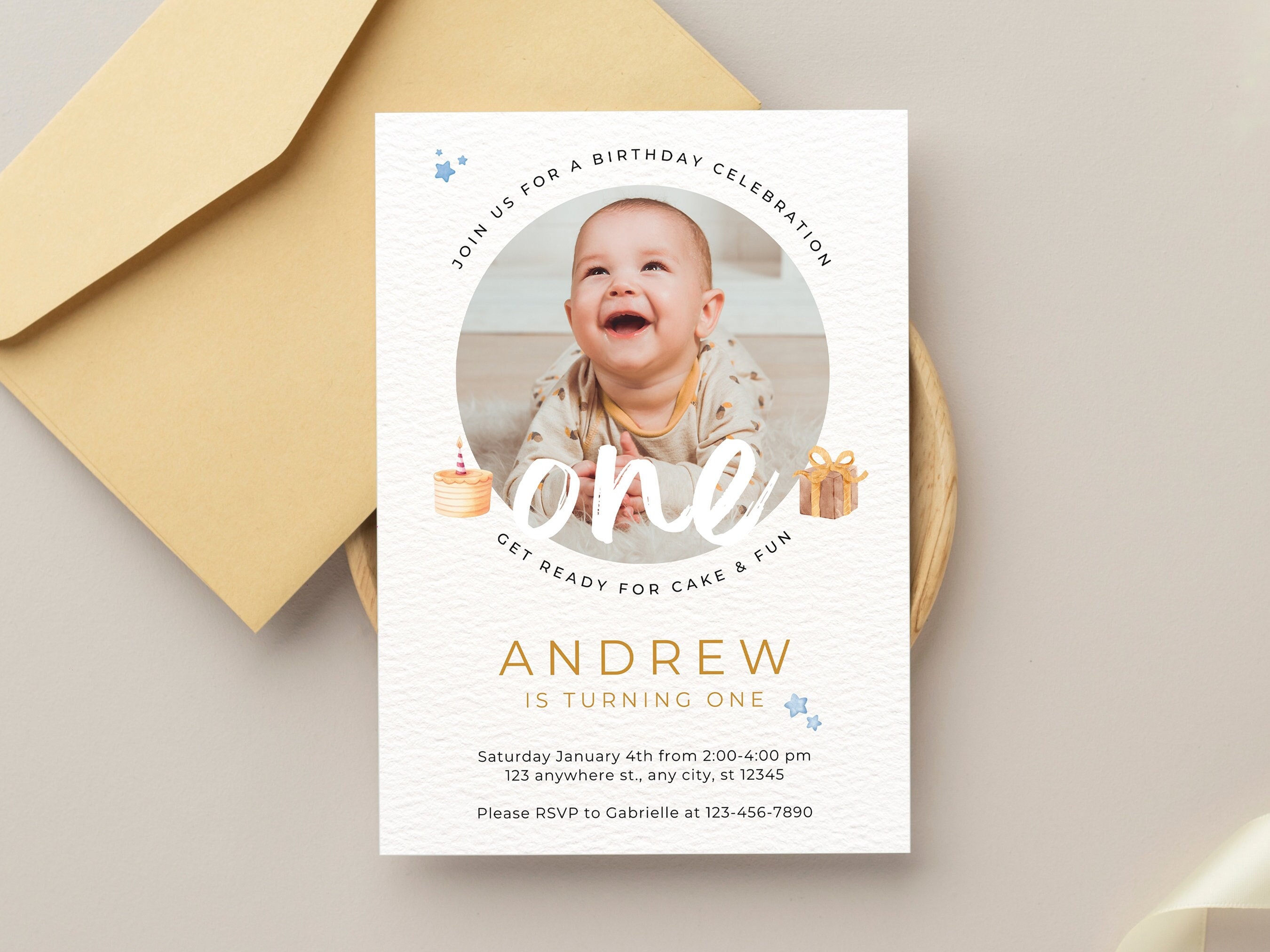 First Birthday Invitation, Editable 1st Birthday Invitation Template ...
