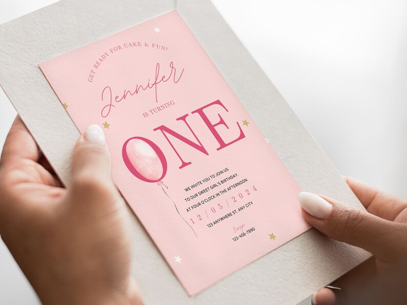 First Birthday Invitation, Girl and Boy 1st Birthday Invitation, is ...