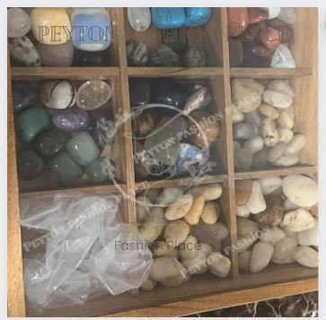 Crystal Display Case crystal Organizer Showcase wooden Rock Display Box ...