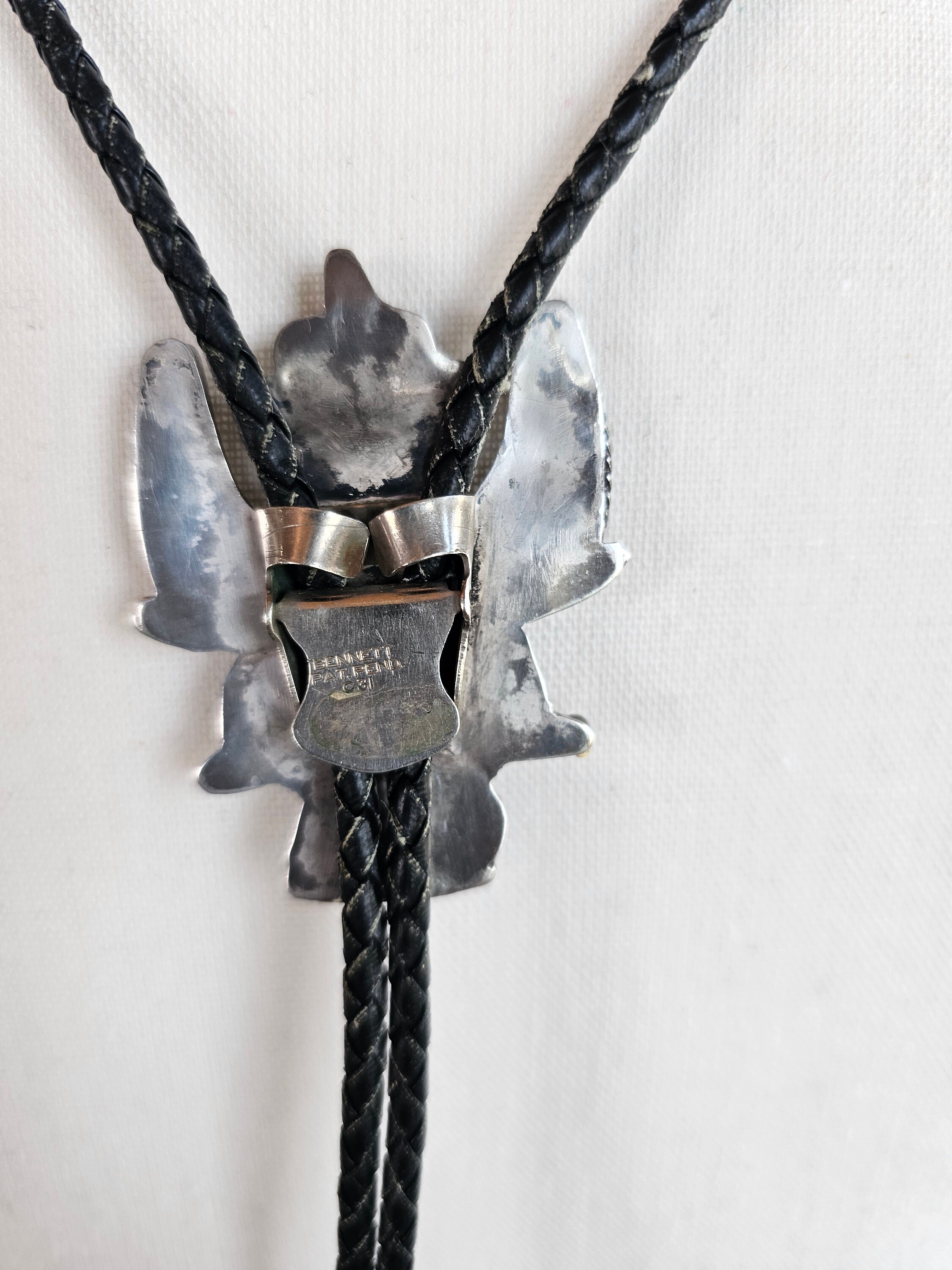 Old Pawn Zuni Inlay Knife Wing Bolo Tie - Etsy