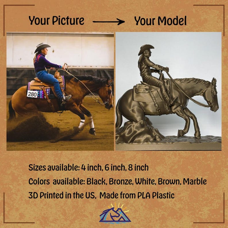 Custom 3d-printed Horse Model From Photo – Personalized Equine Replica ...