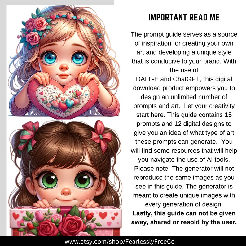 Dall-e 3 & Chatgpt V.4 AI Art Prompt Guide Valentine's Day Prompt Guide ...