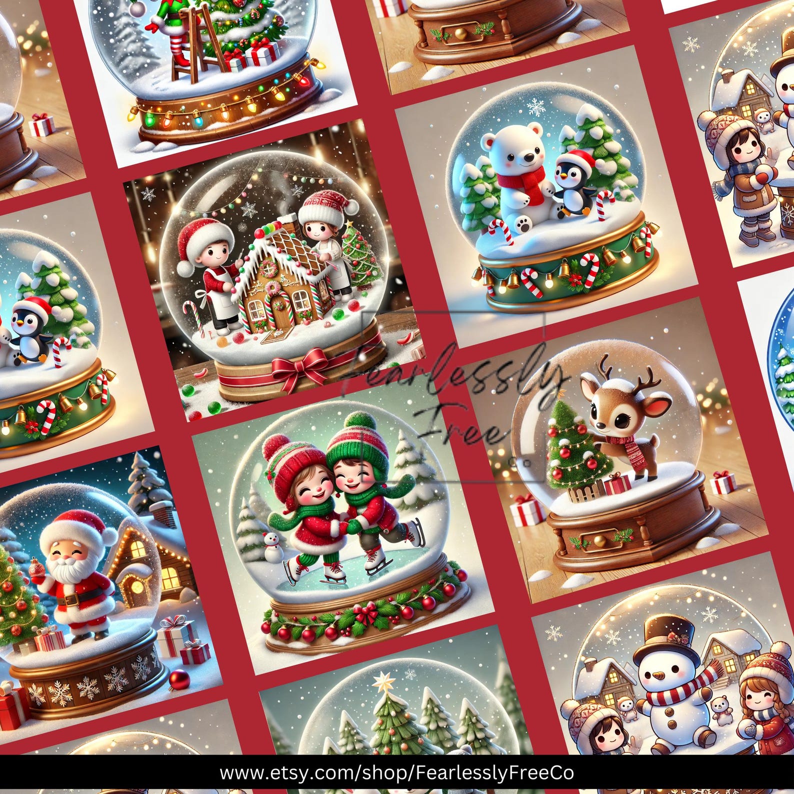 Winter Snow Globe Christmas Prompt Guide: 15 Unique Prompt & 12 ...