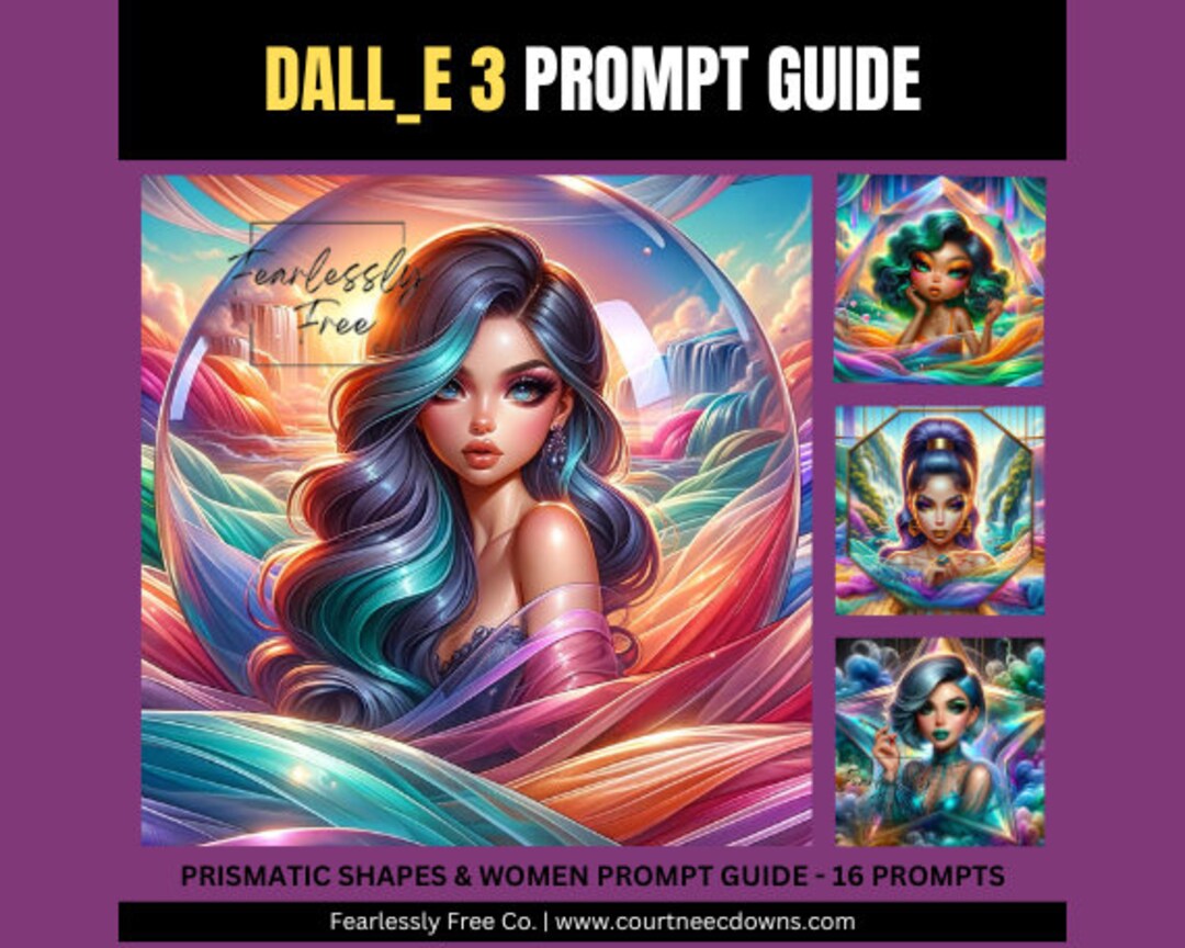 Dall-e 3 & Chatgpt V.4 AI Art Prompt Guide| Prismatic Shapes and Women ...