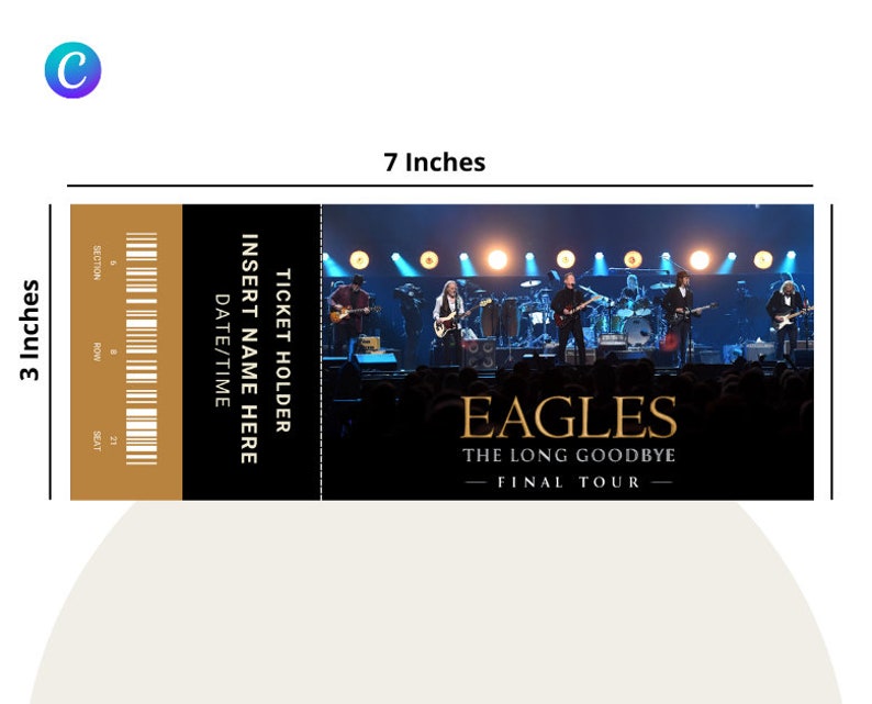 5 Customizable the Eagles Concert Ticket Templates the Long Goodbye ...