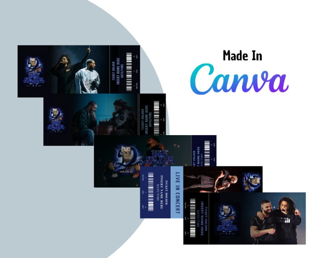 5 X Drake & J.cole 'big as the What It's All A Blur' Tour Ticket ...