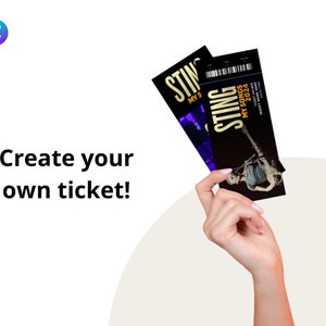 5 X Custom Sting My Songs 2024 Tour Ticket Template Personalized ...