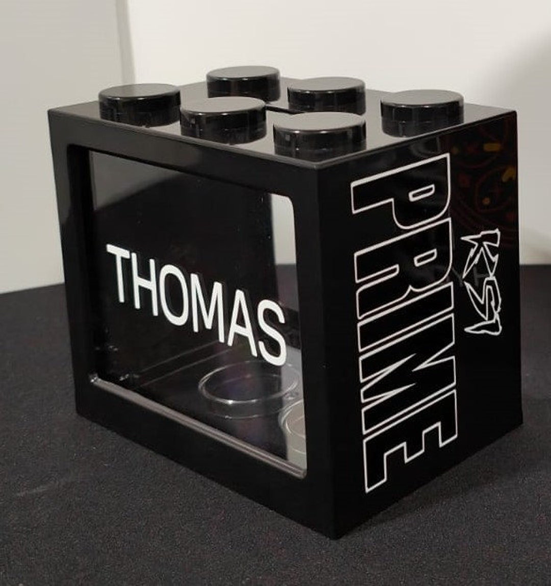 Personalised PRIME Lego Style Money Boxes Child Friendly Gift Custom ...