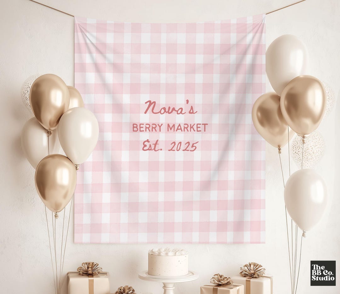 Personalized Berry Sweet One Birthday Banner, Custom Name Birthday ...