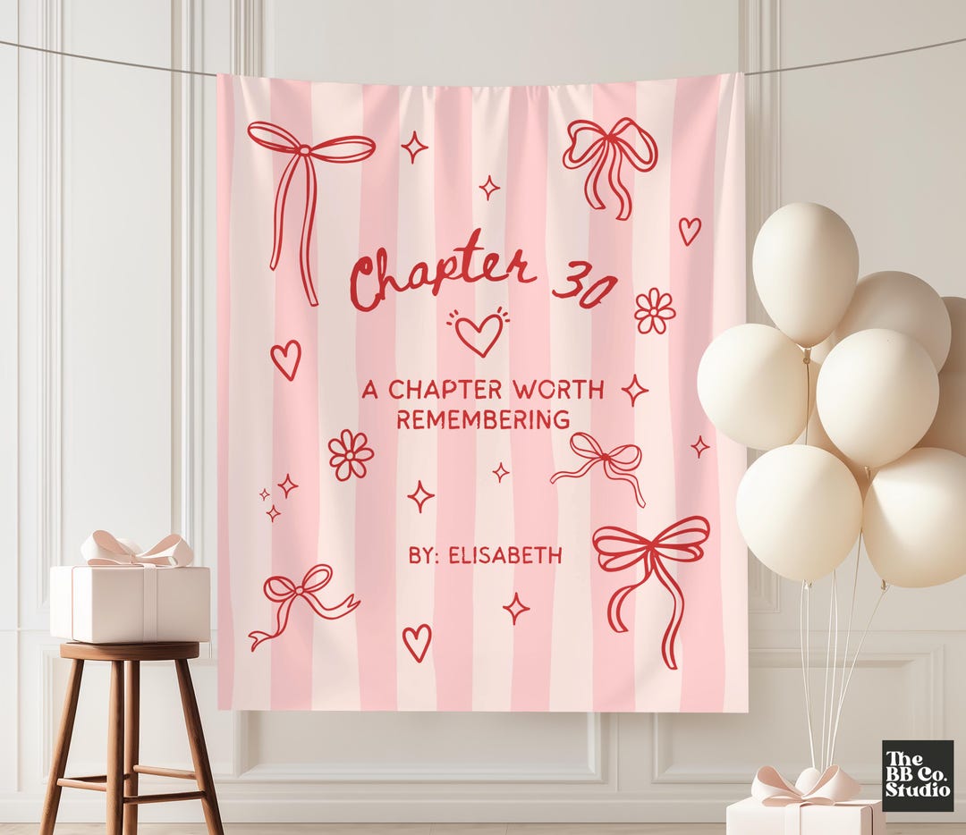 Custom 30th Birthday Banner, Personalized Name Birthday Backdrop ...