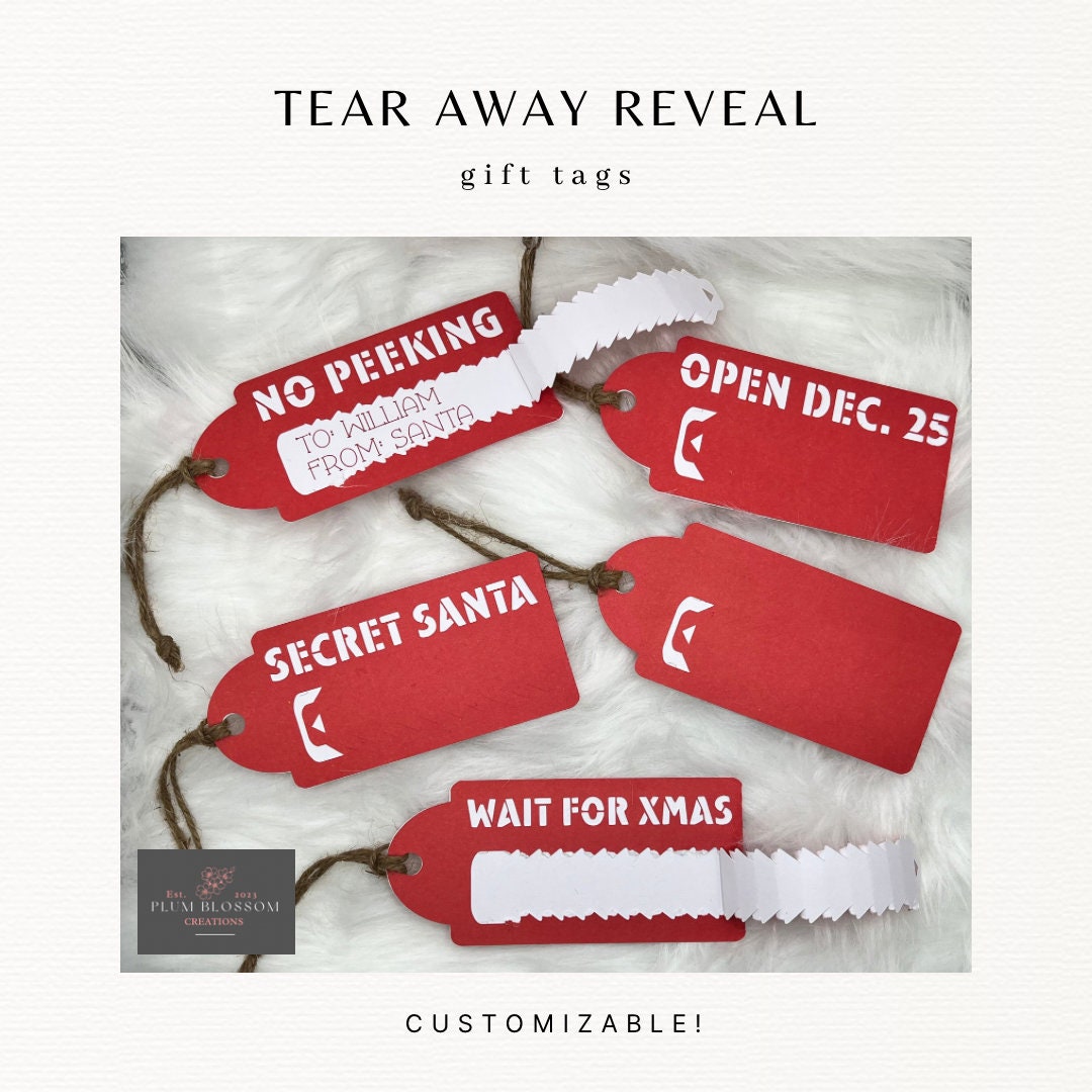 Tear Away Reveal Gift Tags - Etsy