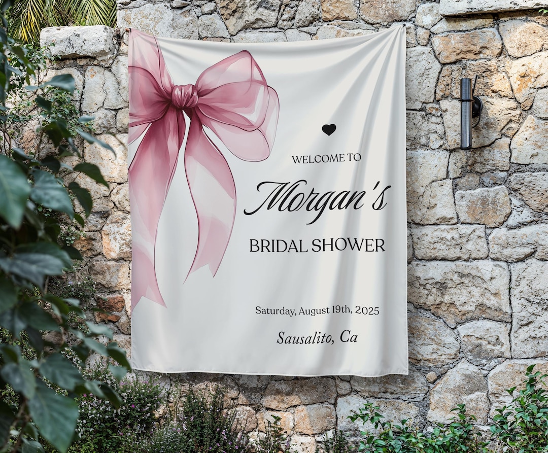 Custom Bridal Shower Decor, Custom Bridal Shower Banner, Bridal Shower ...
