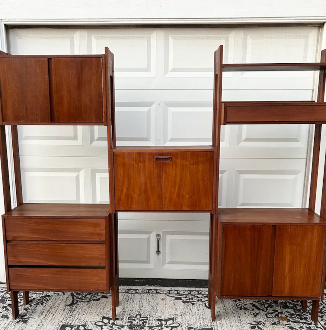 Mid Century Modern Modular Wall Unit - Etsy