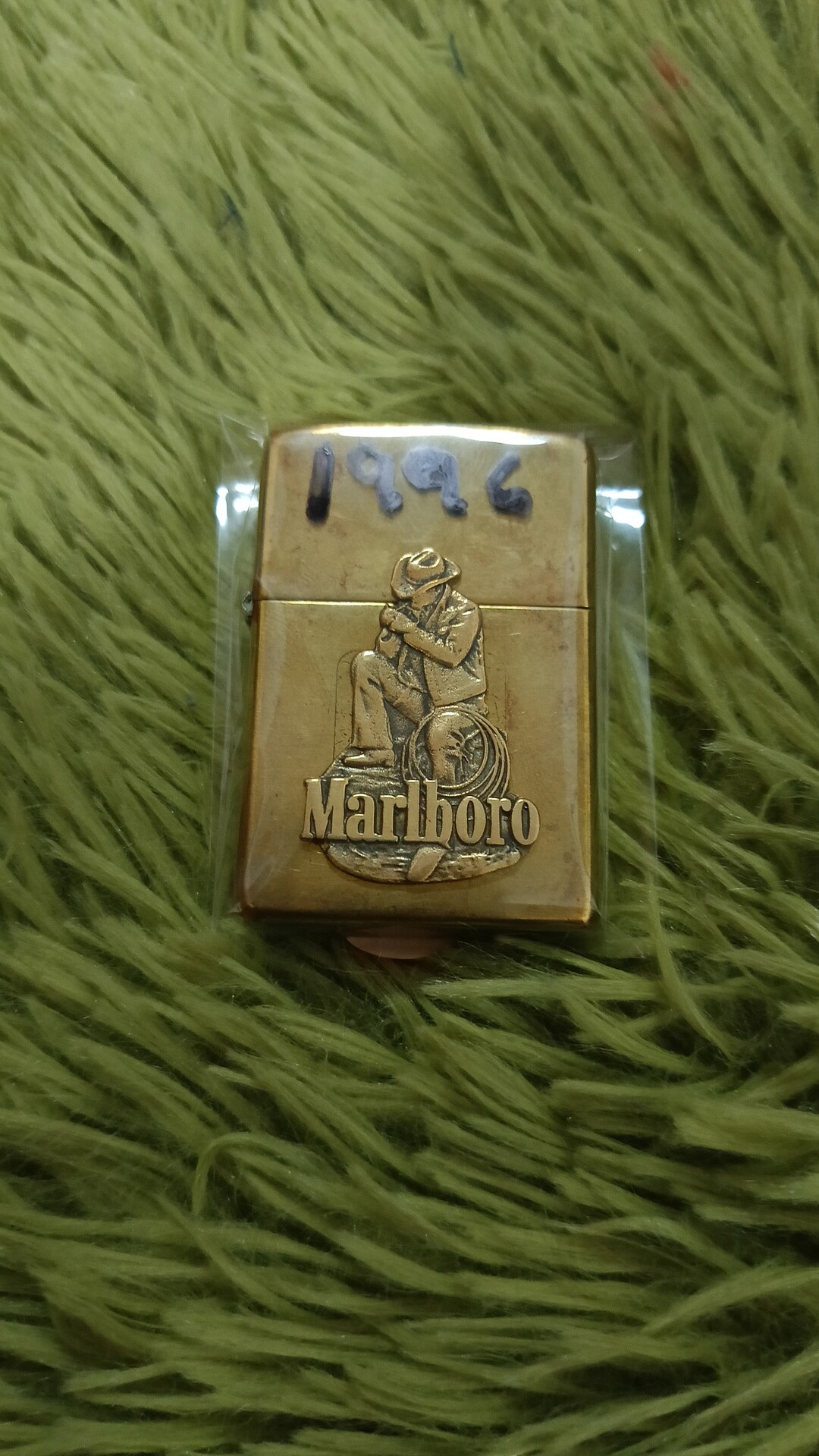 Zippo Rare Marlboro Man Smoking Emblem Brass Used 1996 - Etsy