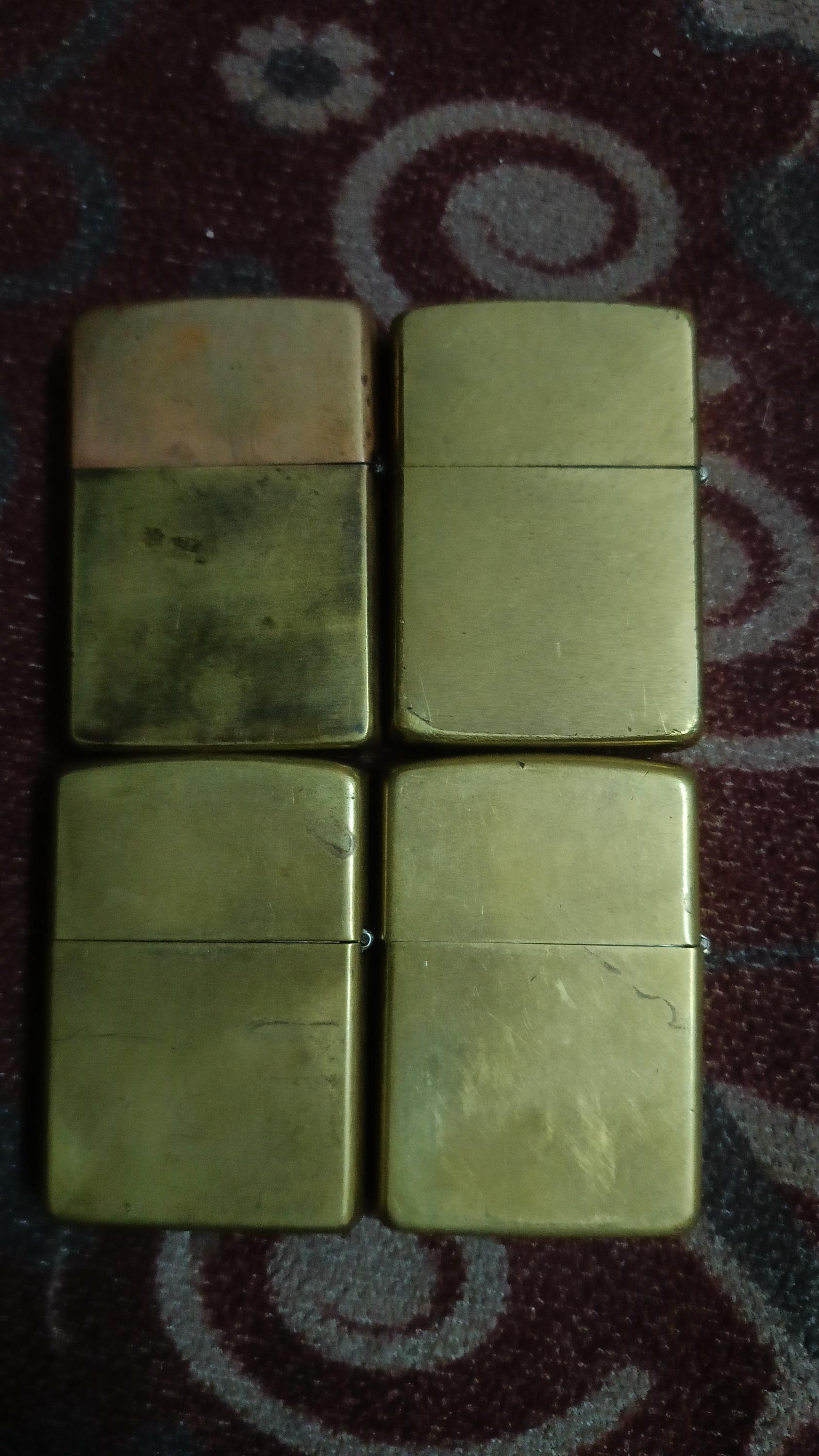 Zippo 4lot Solid Brass Bottom 90s Used and Clean - Etsy