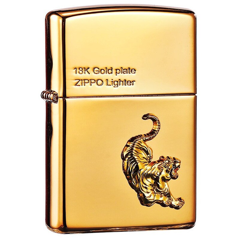 Zippo Rare 18k Gold Plated Tiger Emblem Asian Market New in Box - Etsy