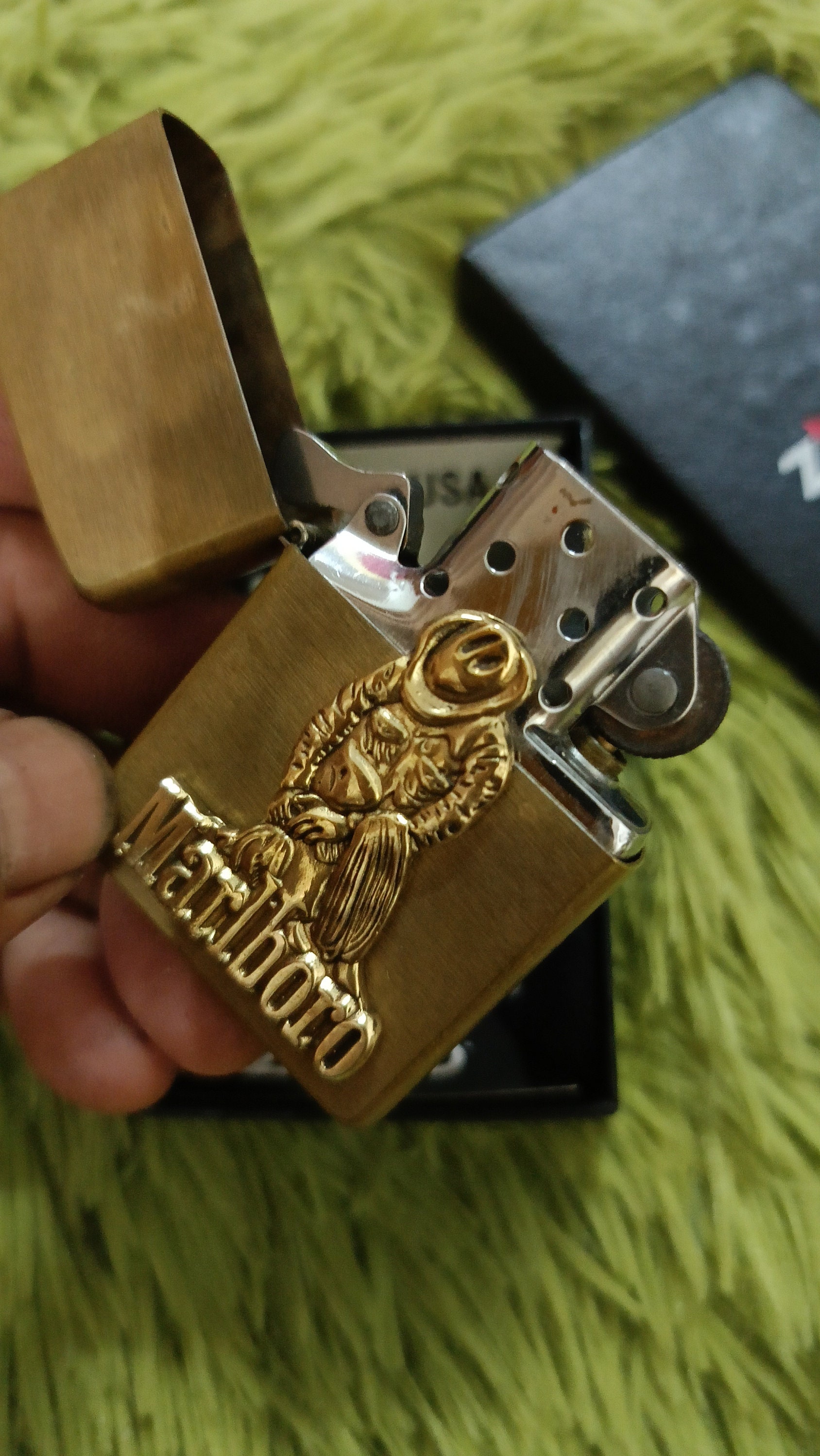 Zippo Rare Marlboro Man 1998 Emblem Brass Used - Etsy